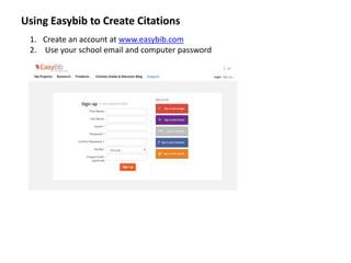 6th grade ELA Easybib project for Flush | PPTX