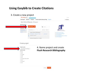 6th grade ELA Easybib project for Flush | PPTX
