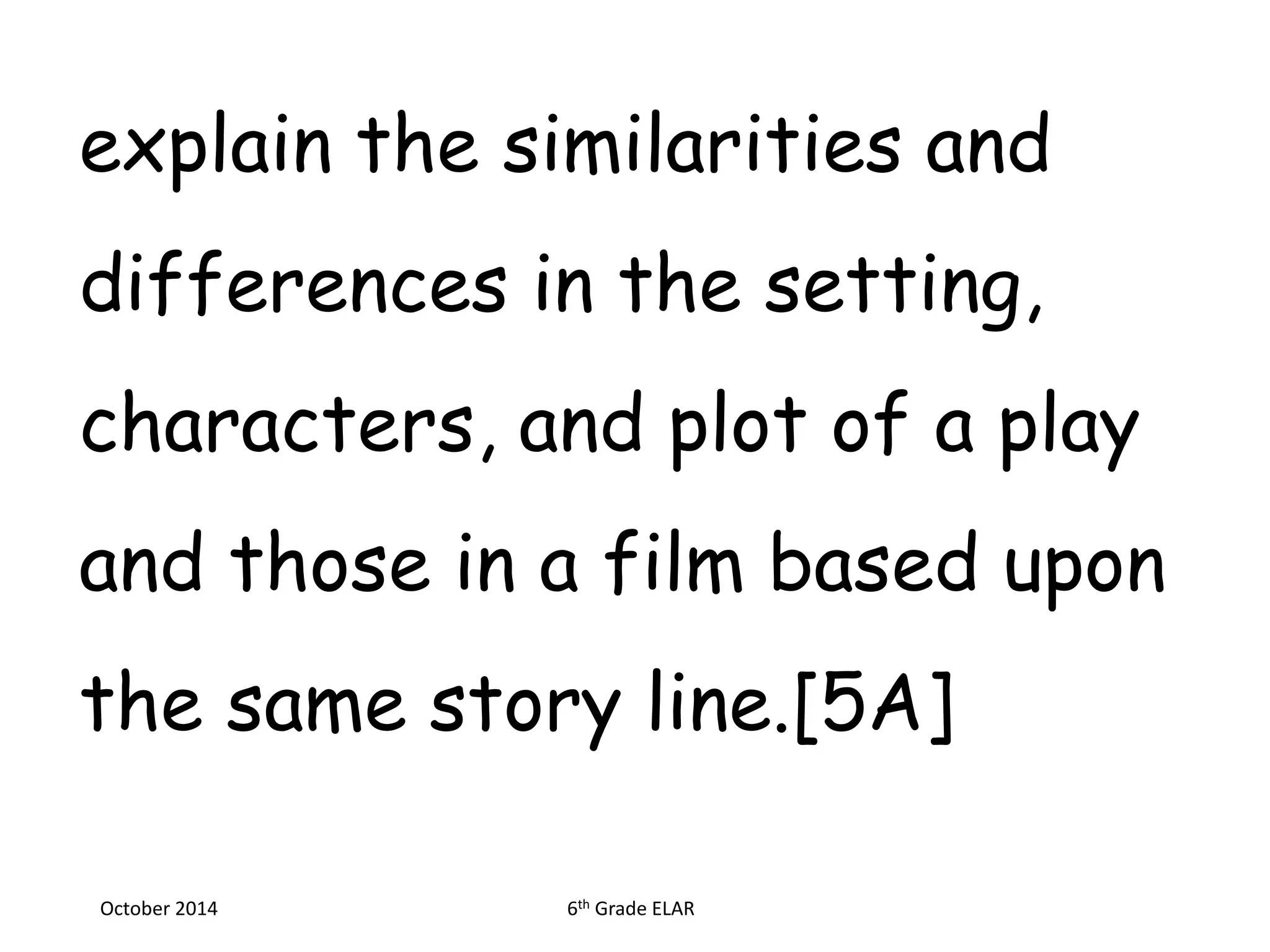 6th Grade ELAR Standards for students.pptx