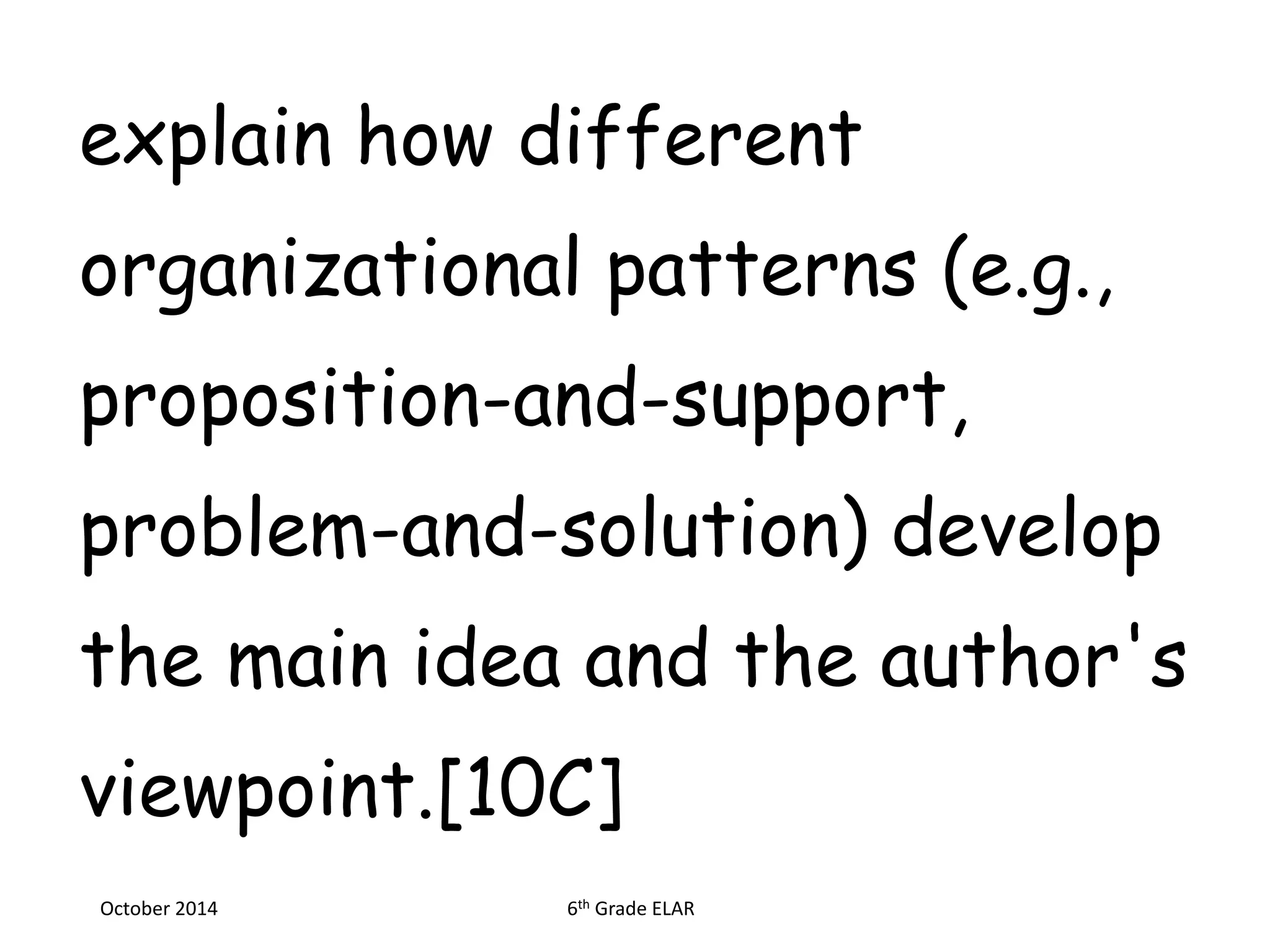 6th Grade ELAR Standards for students.pptx