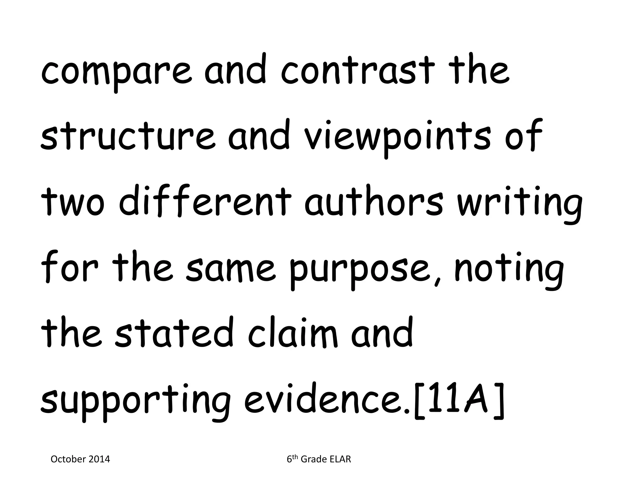 6th Grade ELAR Standards for students.pptx