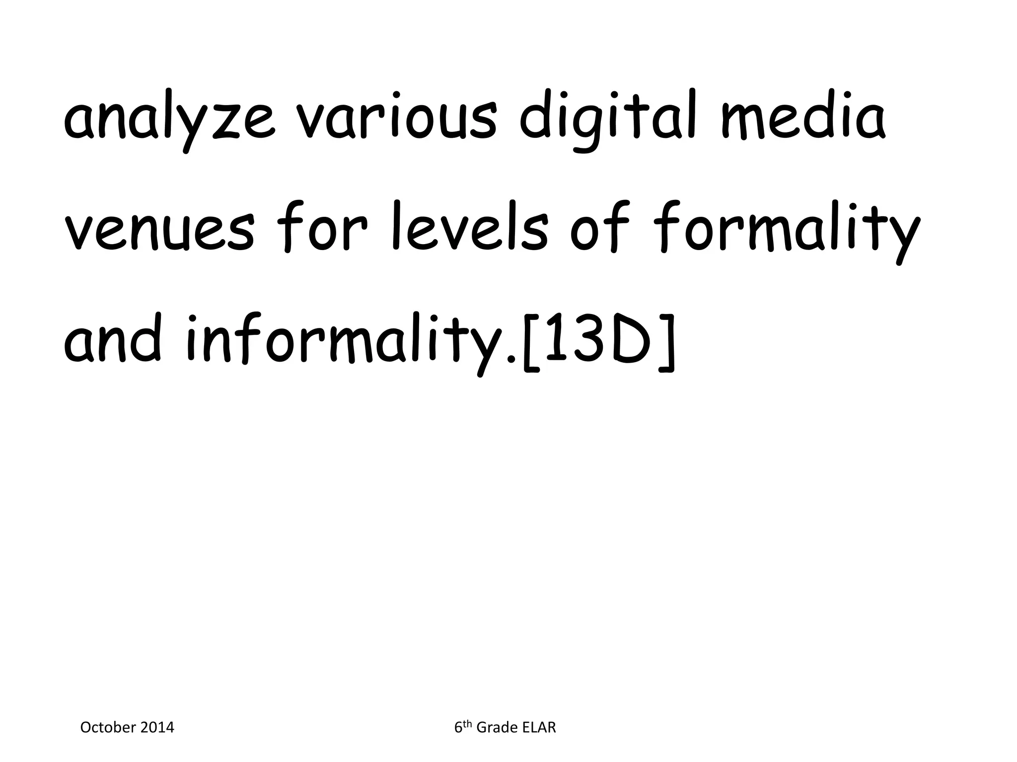 6th Grade ELAR Standards for students.pptx