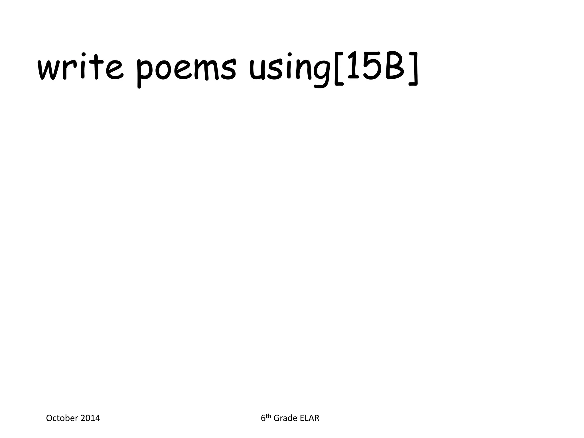 6th Grade ELAR Standards for students.pptx