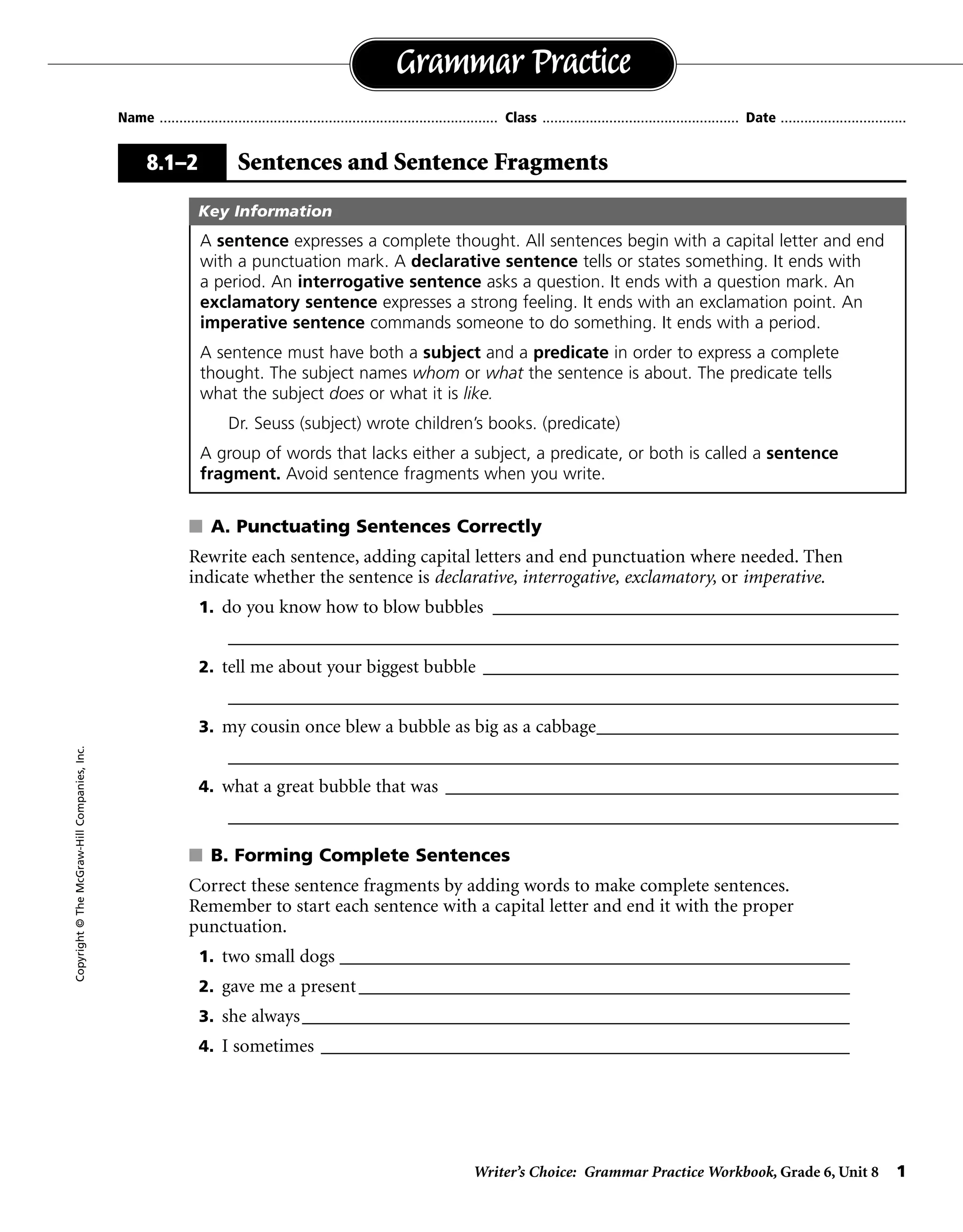 6th grade grammar_workbook | PDF