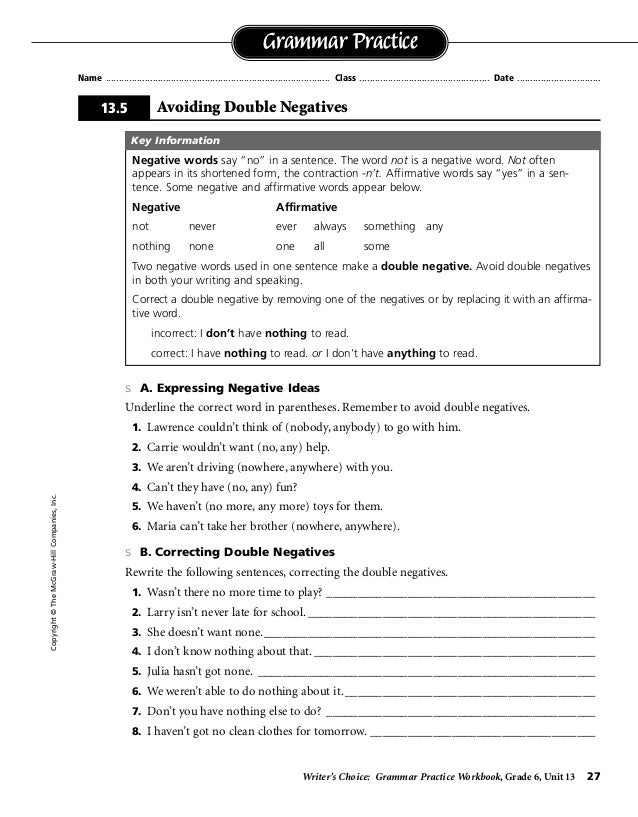 6th Grade Grammar workbook 6th Grade Grammar workbook