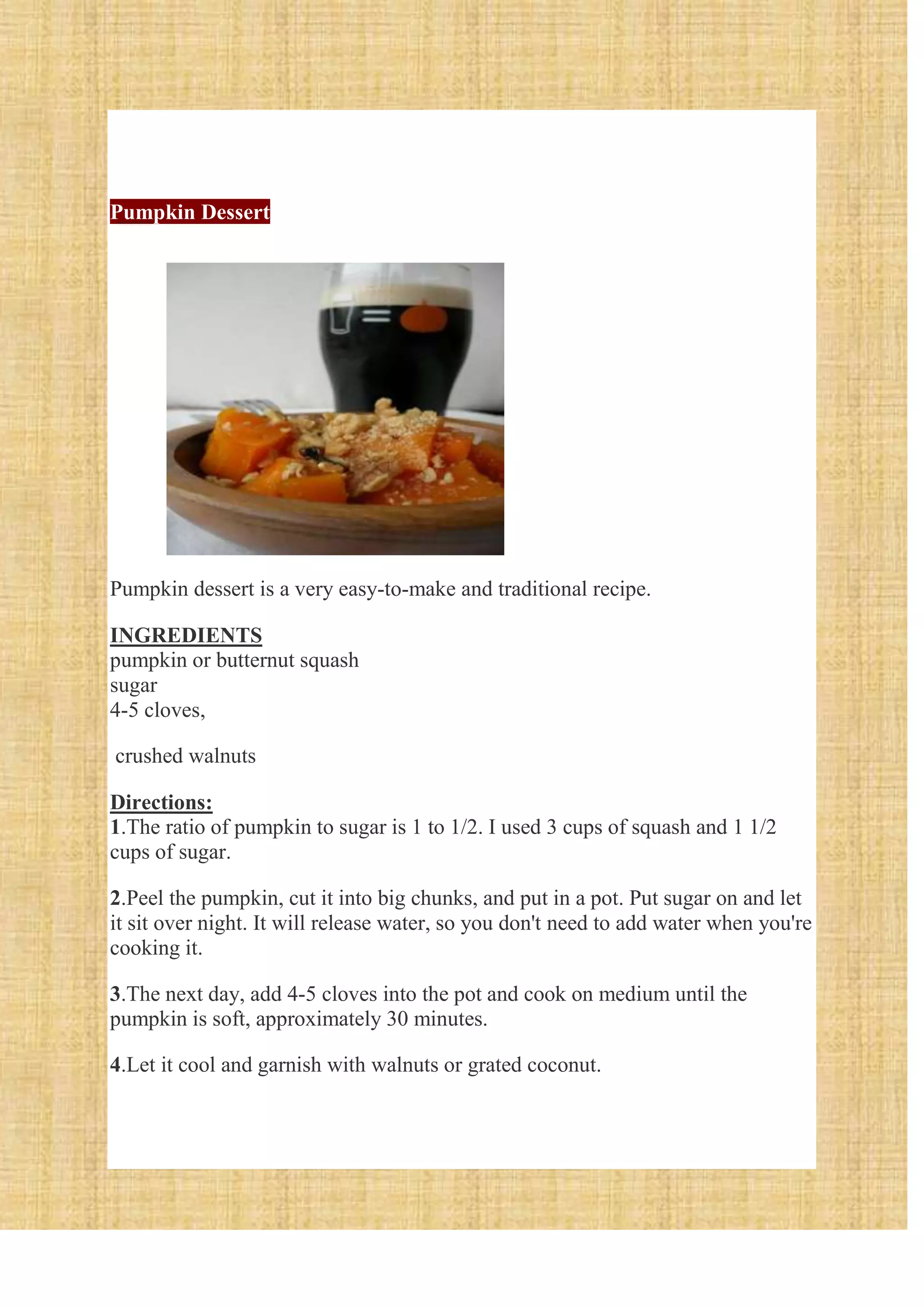 6 th Grade Healthy Recipes | DOCX