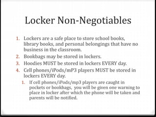 6th grade lockers | PPTX