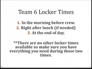 6th grade lockers | PPTX