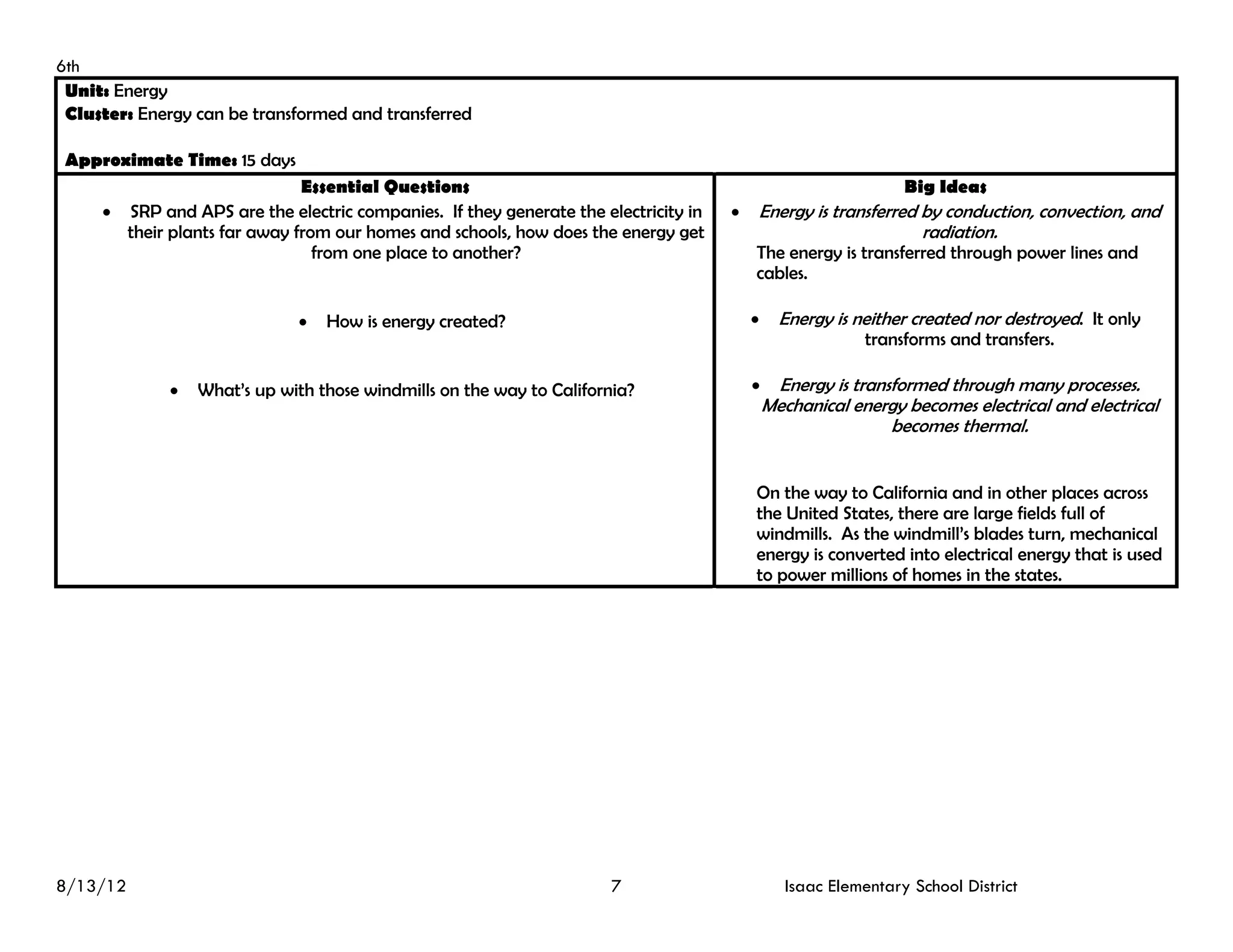 6th Grade Science Maps revised | PDF