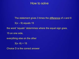 6th grade math algebra | PPTX