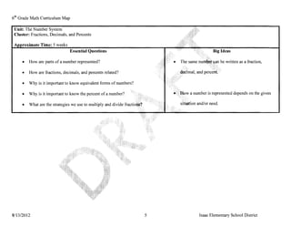 6th Grade Math Curriculum Map | PDF