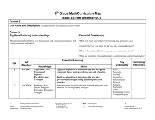 6th grade math curriculum map 2011 2012 | PPT