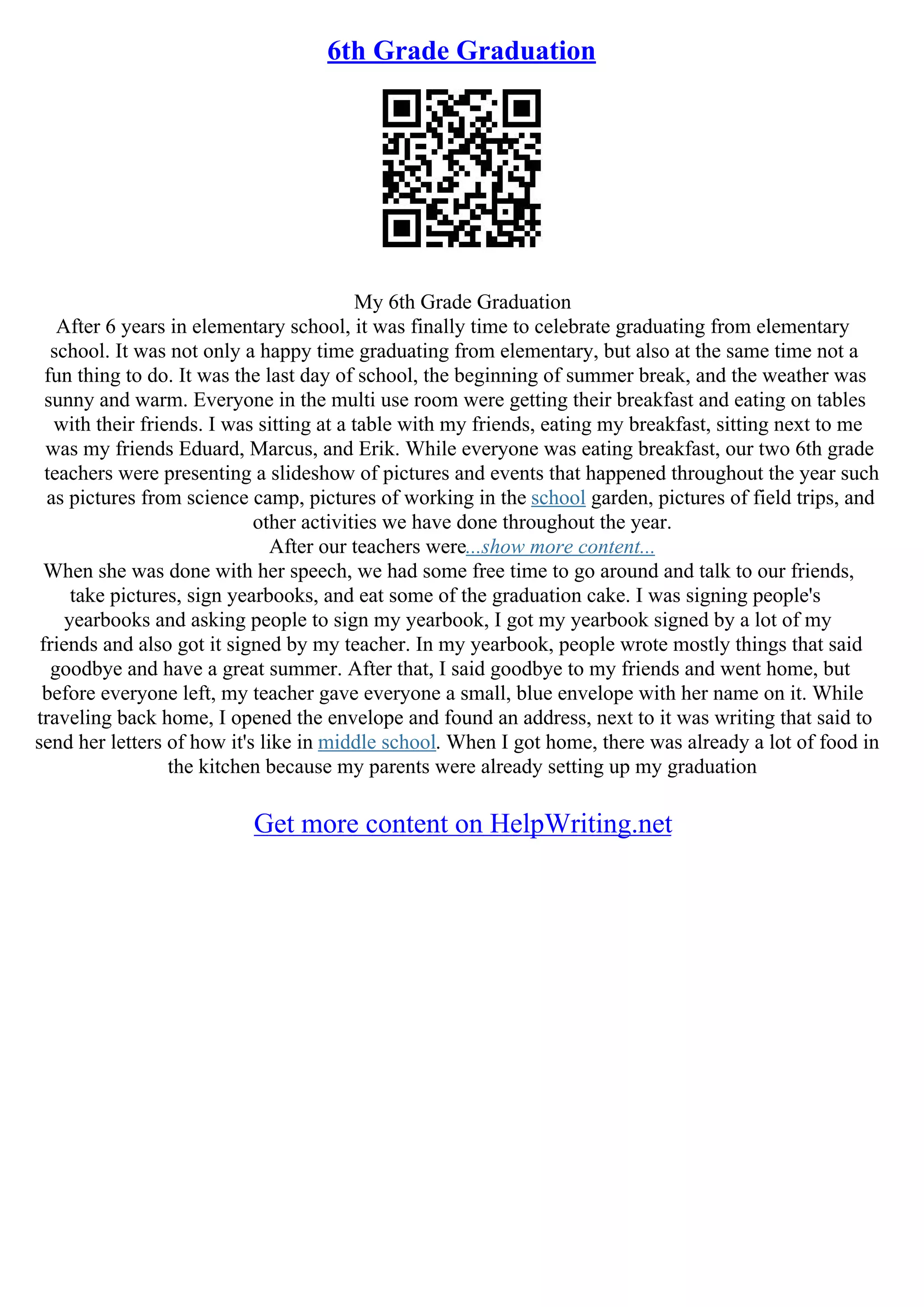 6Th Grade Persuasive Essay | PDF