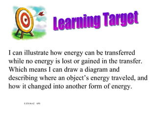 6th Grade Physical Science Learning Target | PPT