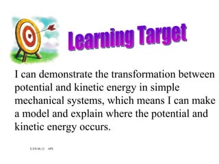 6th Grade Physical Science Learning Target | PPT