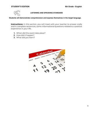 6th Grade Pre-Post Test 2022-2023 Students Edition (1).pdf | Dogs | Pets