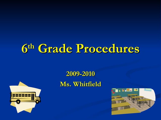 6th Grade Procedures | PPT | Homework and Study | Education