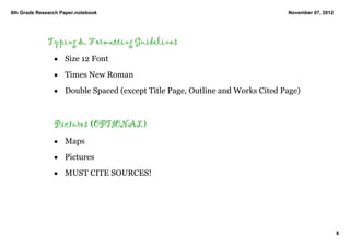 6th Grade Research Paper Introduction | PDF