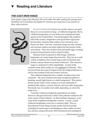 6th grade sample oaks test | PDF