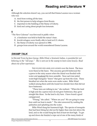 6th grade sample oaks test 2 | PDF