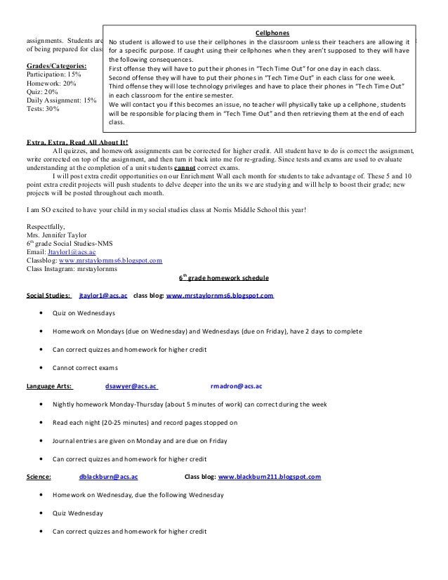 6th Grade Syllabus 6th Grade Syllabus