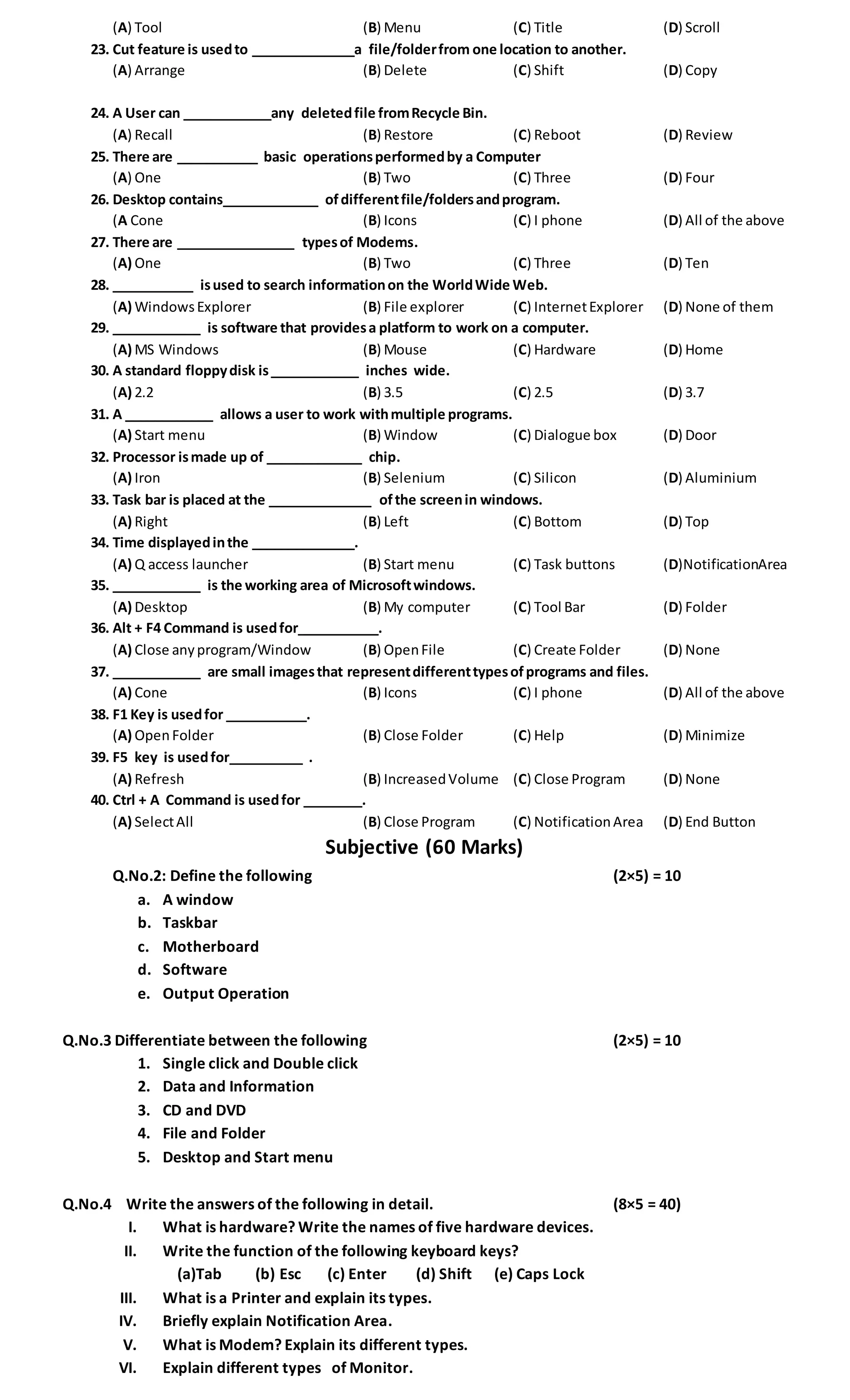 6th i.t 1st mock | PDF