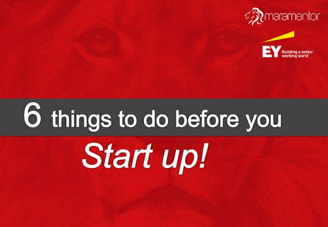 6 things to do before you start up! | PPT