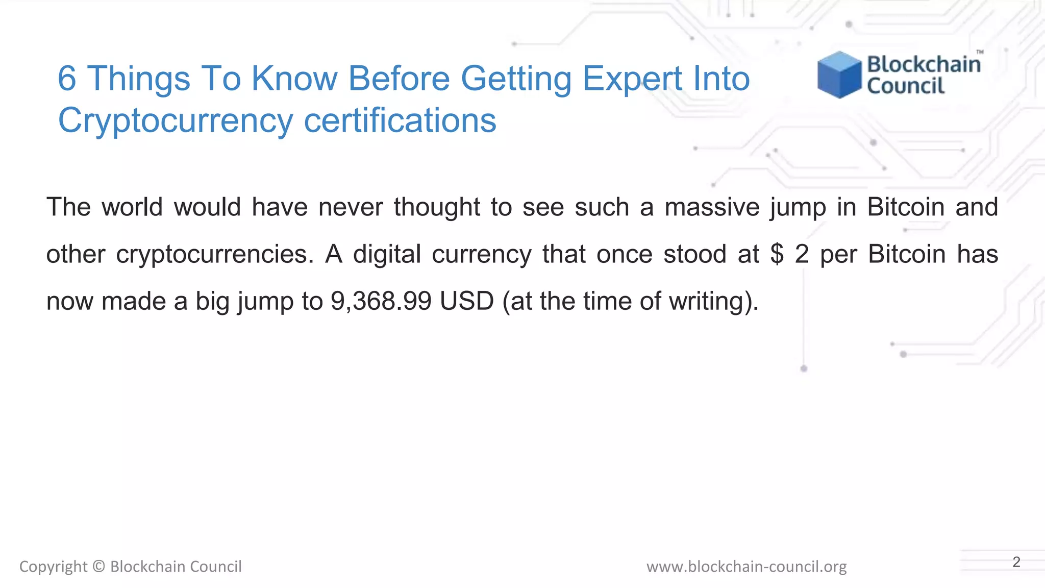 6 things to know before getting expert into cryptocurrency ...