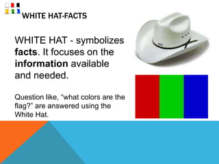 6 thinking hat for kid | PPT