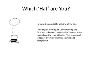6 thinking hats a mack | PPT