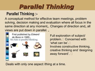 6 thinking hats in change management #1 | PPT