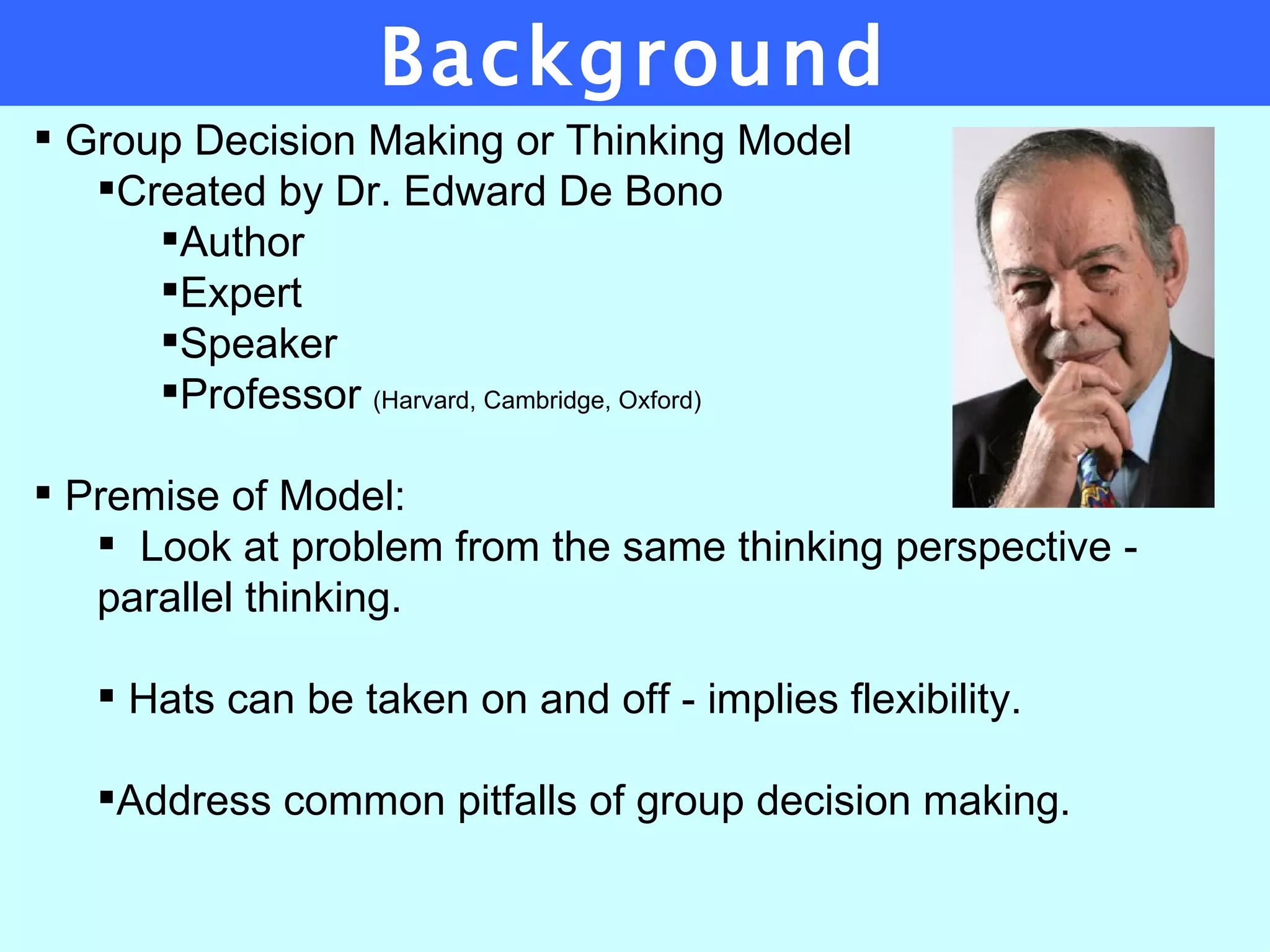 6 thinking hats revised s12 | PPT