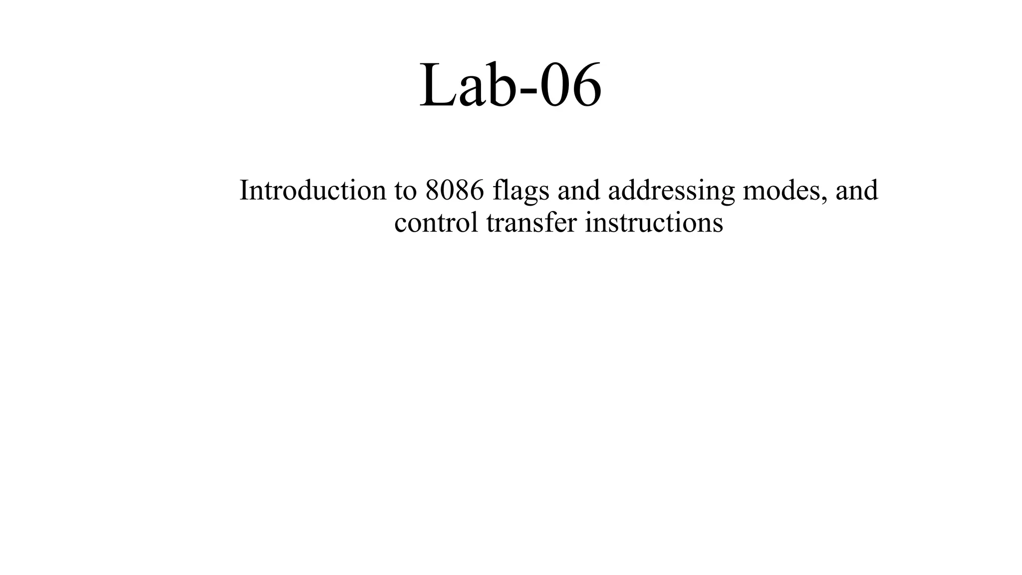 microprocessor presentation 8086 flags | PPTX | Programming Languages | Computing