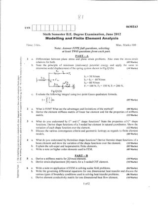 6th Semester Mechanincal Engineering (2012-June/July) Question Papers | PDF