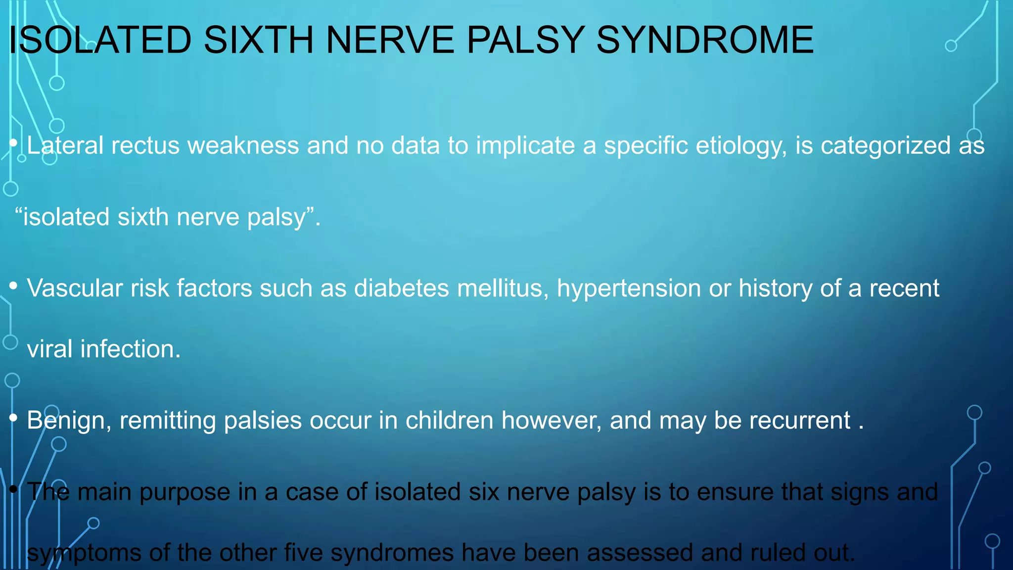 6 th nerve palsy | PPTX