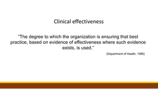 Clinical effectiveness | PPTX