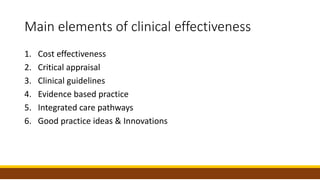 Clinical effectiveness | PPTX