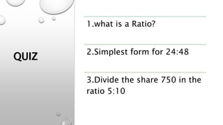 Ratio and Proportions - I | PPT