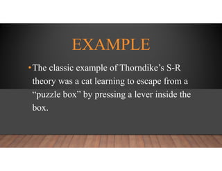 Conditioning theory of Edward Thorndike-Connectionism | PDF