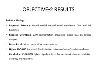 heart disease prediction using deeplearning and compare with ml | PPTX