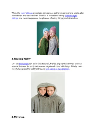 6 Thrilling Elements of Twin Siblings Bonds. | PDF