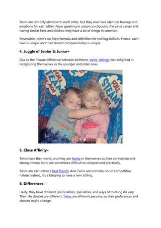 6 Thrilling Elements of Twin Siblings Bonds. | PDF