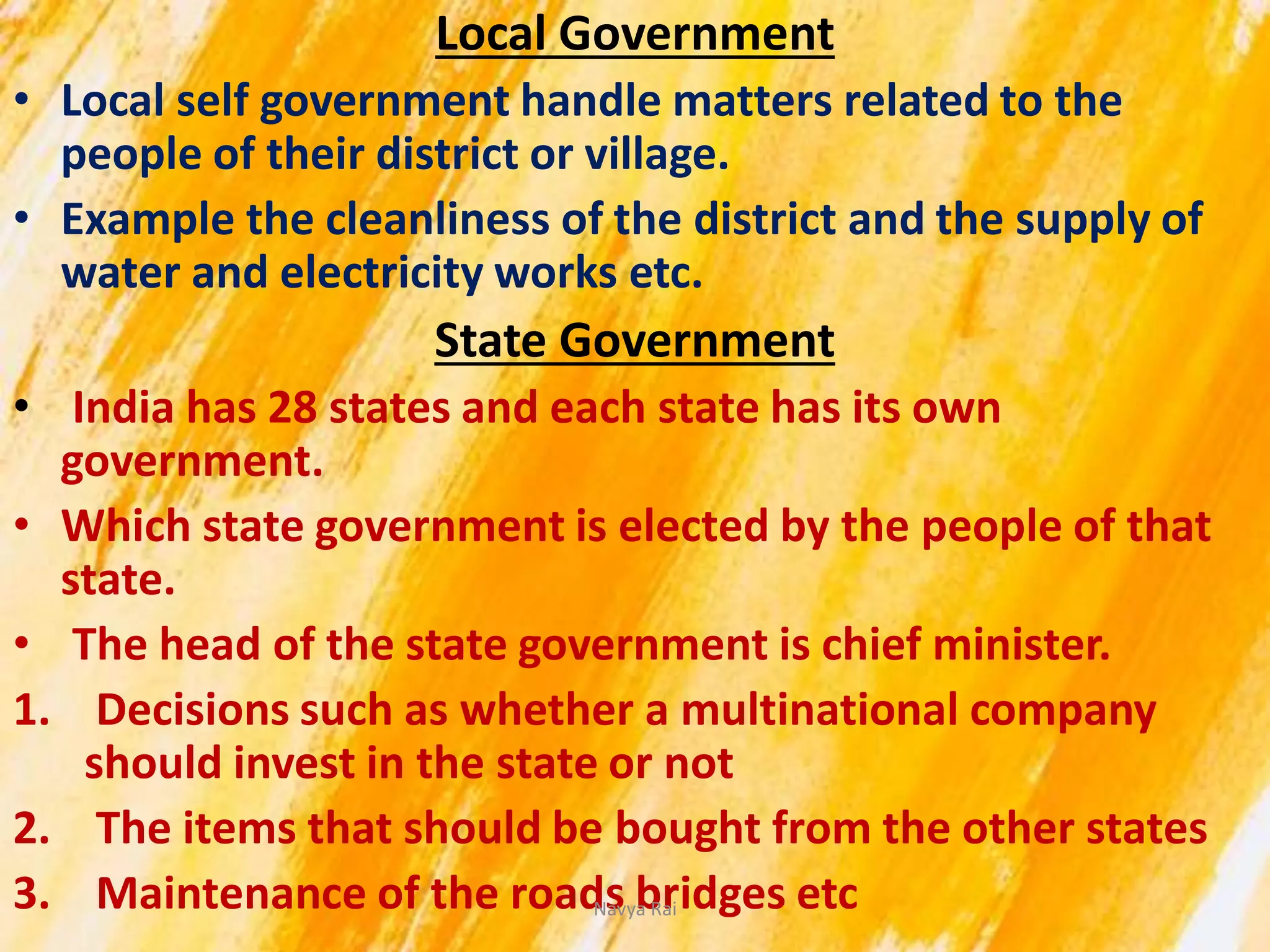 6th Std Social Science- Civics - ch 3. Government | PDF