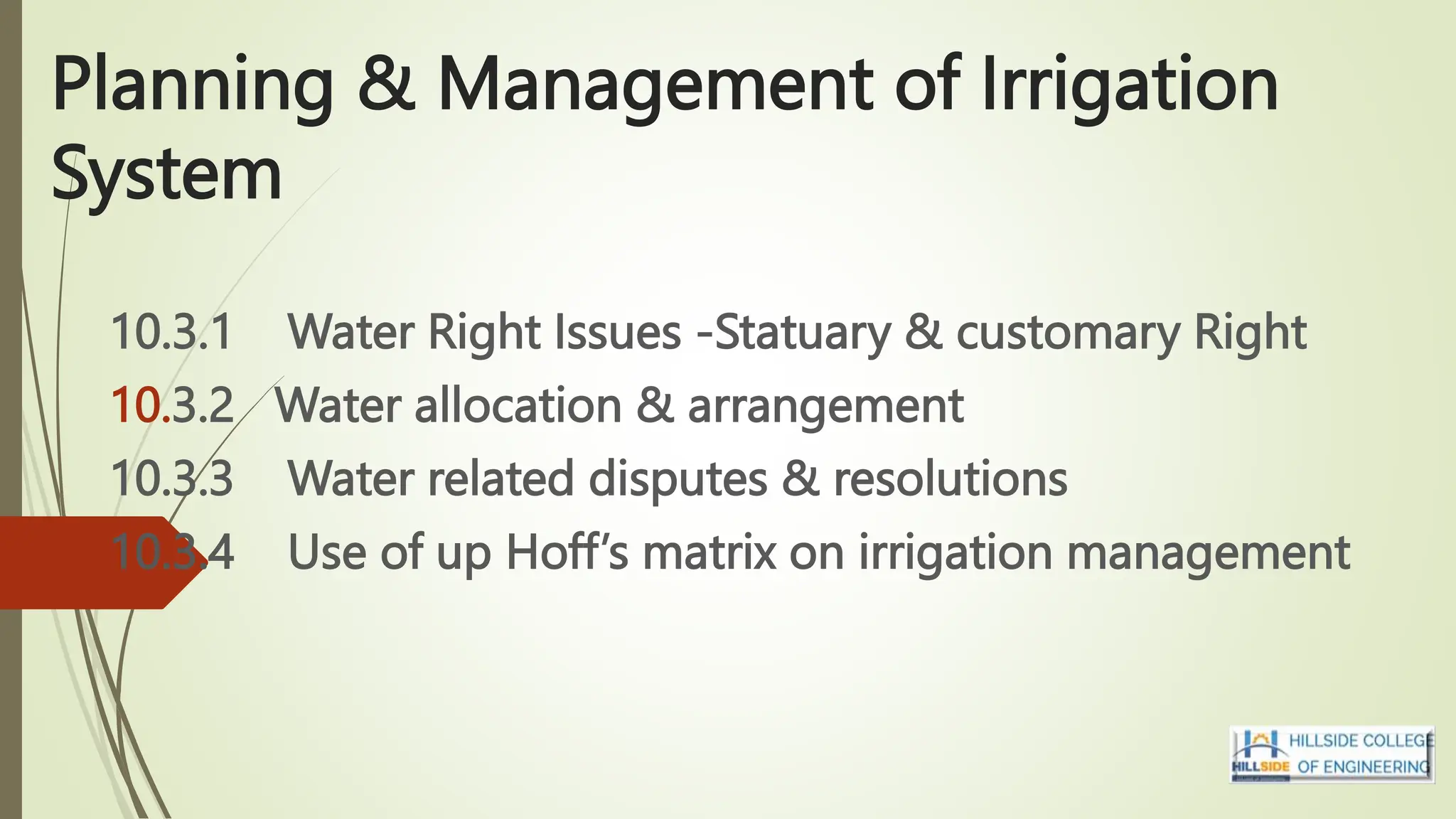 Planning and management of irrigation system.pptx