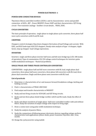 6th sem eee scheme | DOCX | Physics | Science