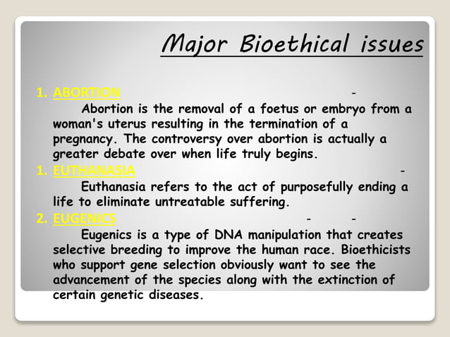 Presentation on Bioethics | PPTX | Biological Sciences | Science