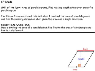 6th grade Unit 7 Geometry do now and plans | PDF