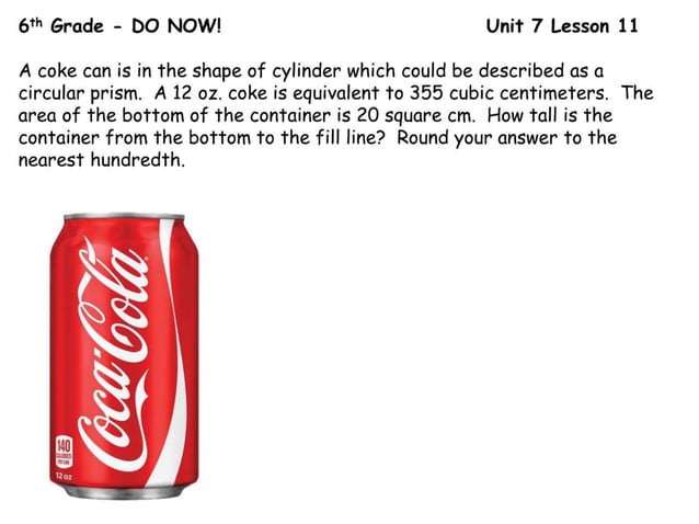 6th grade Unit 7 Geometry do now and plans | PPT