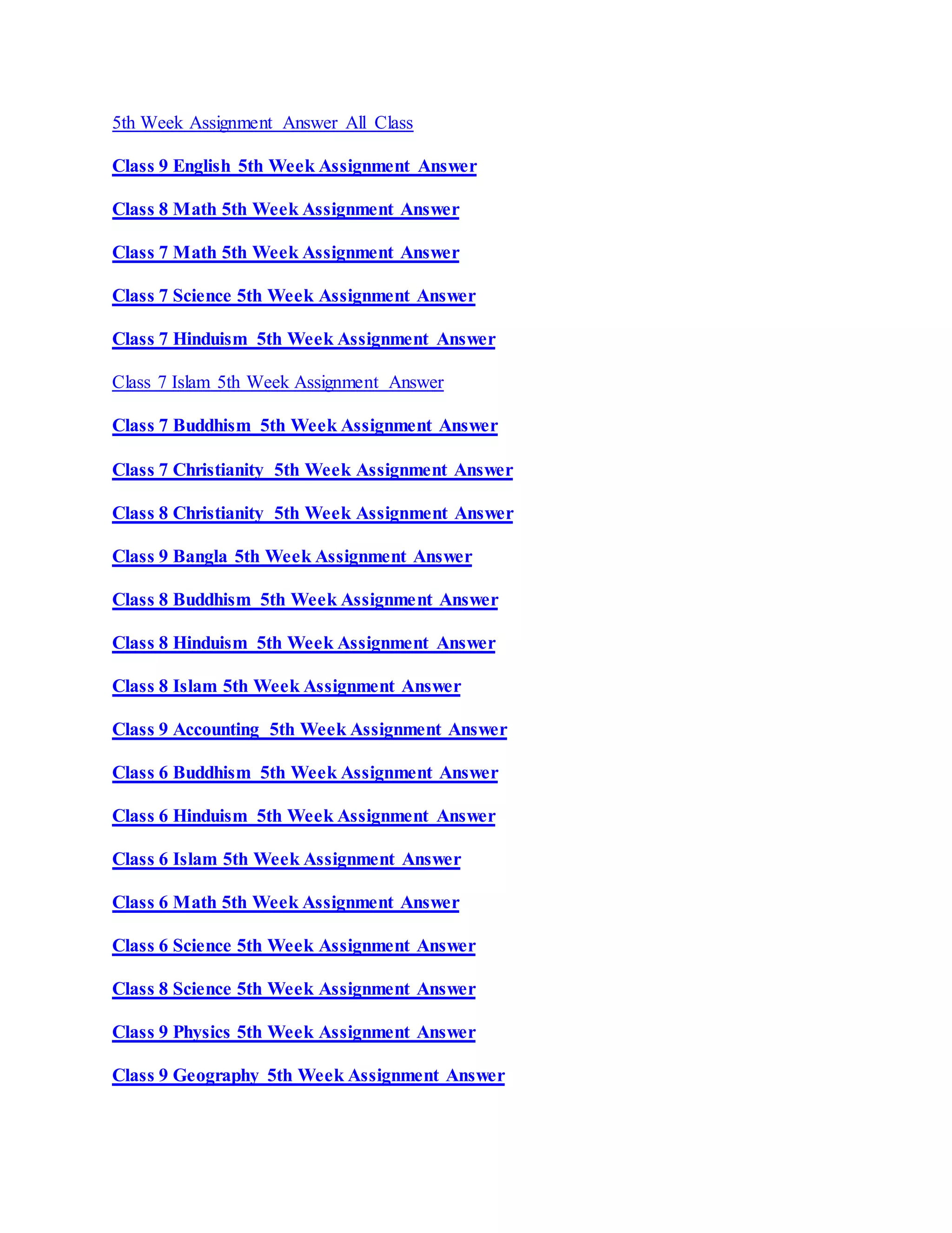 6th week assignment answer | PDF