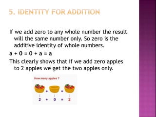 properties of whole numbers | PPTX